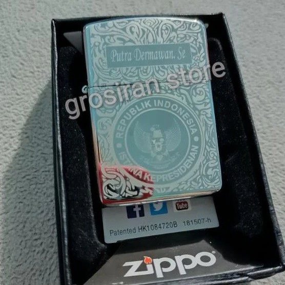 Zippo bisa custom logo ukir nama gambar tulisan foto grafir laser ...
