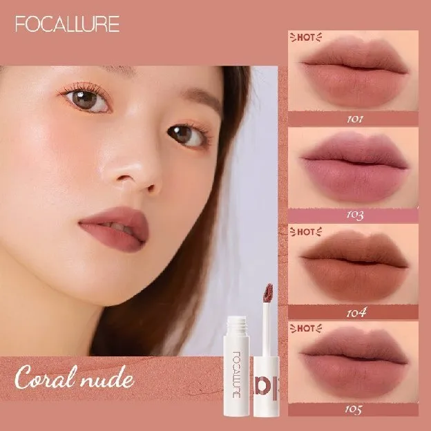 FOCALLURE LIP CLAY PILLOWY SOFT LIQUID LIPSTICK - TRUE MATTE LIP VELVET ...