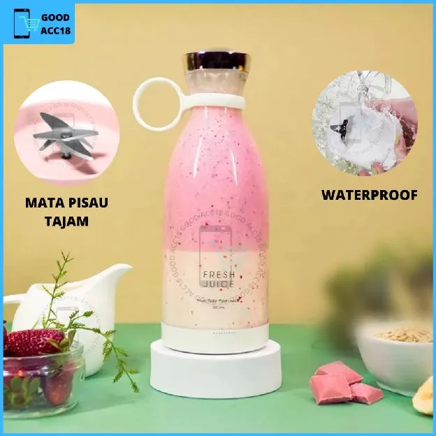 Juice Blender Portable 6 Mata Pisau Blender Kapsul Blender Jus Buah Milkshake Rechargeable 420ml ...