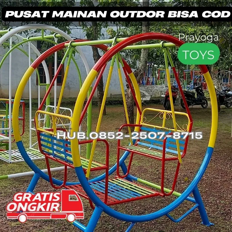 Gambar ayunan besi bulat besar Dan mainan playground Kec Kejayan ...