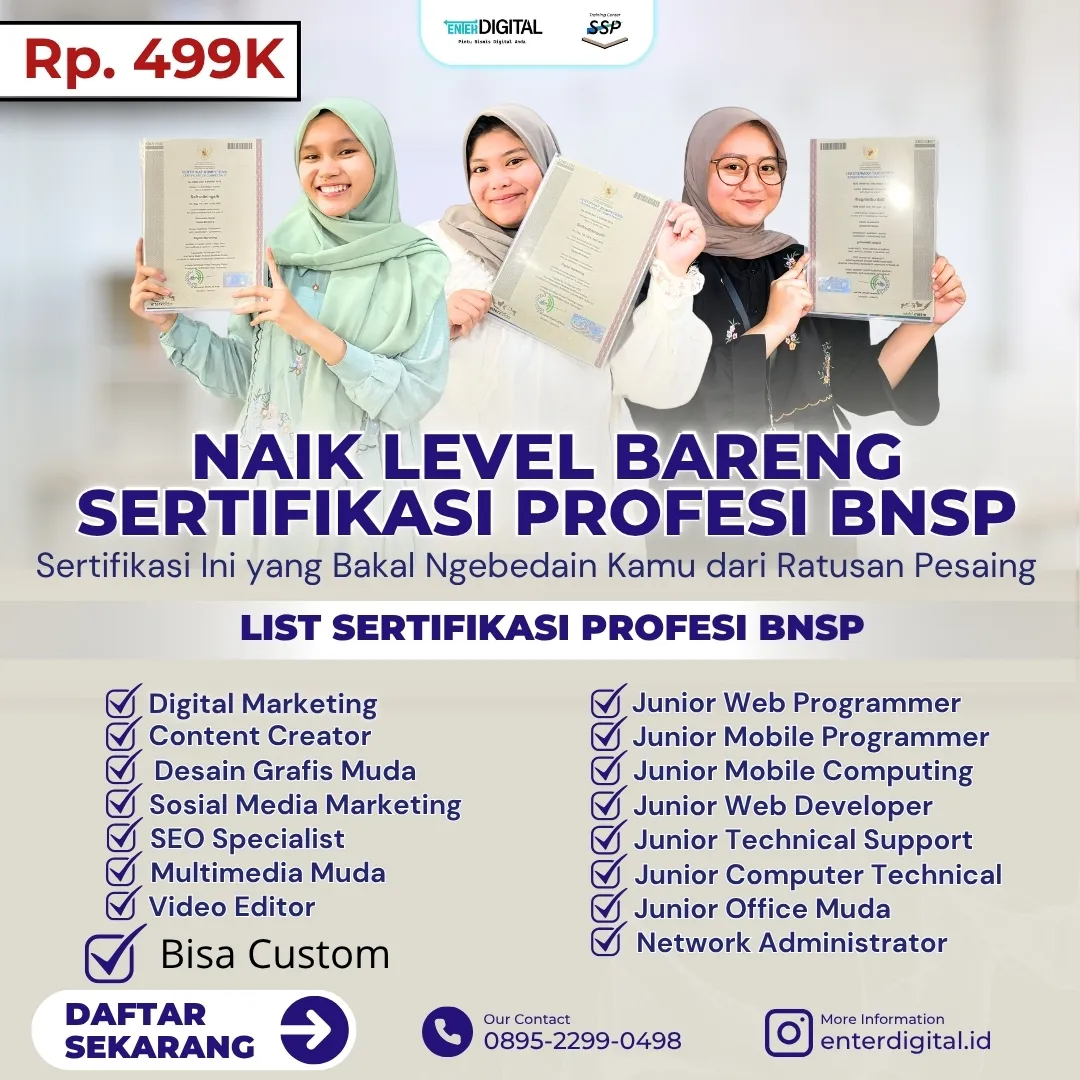UPGRADE SKILL, Apa Beda Sertifikat Bnsp Dan Kemnaker Bener Meriah, Pekerjaan, Jasa di BILAH HULU ...
