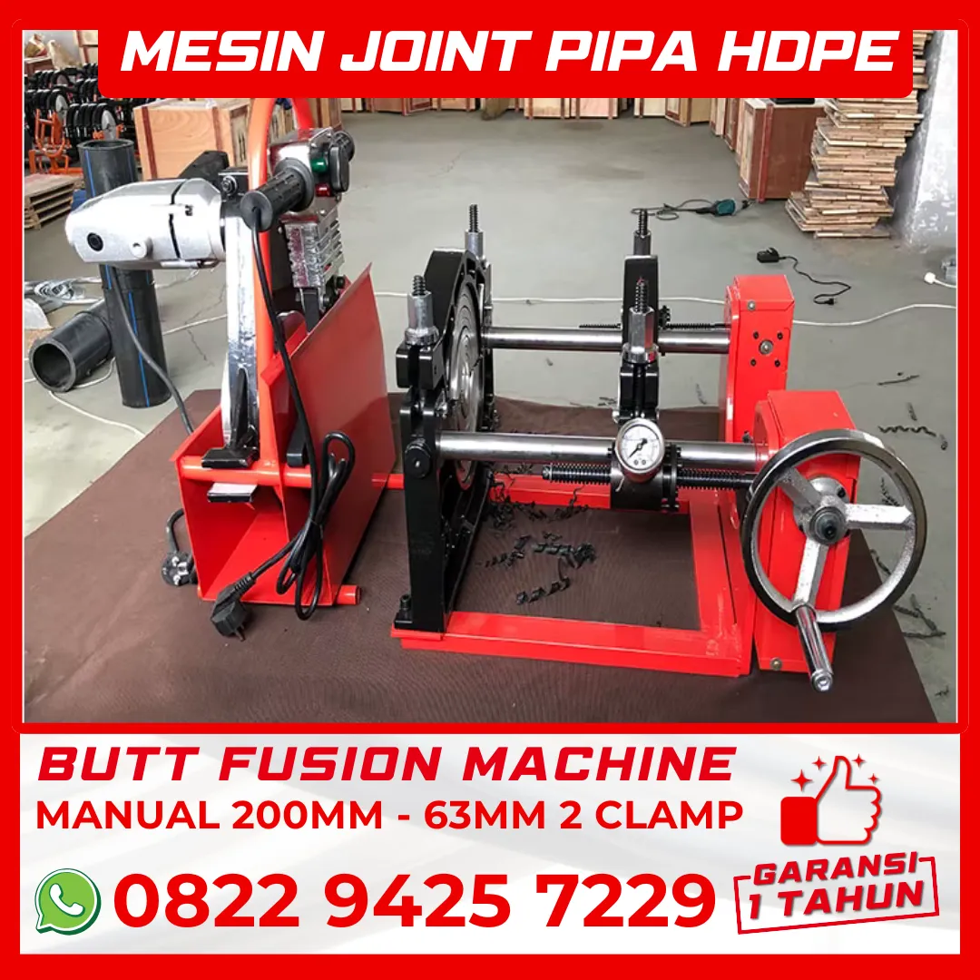 Mesin Las Pipa HDPE Type L Manual Ukuran 200mm 2 Clamp, Kantor ...