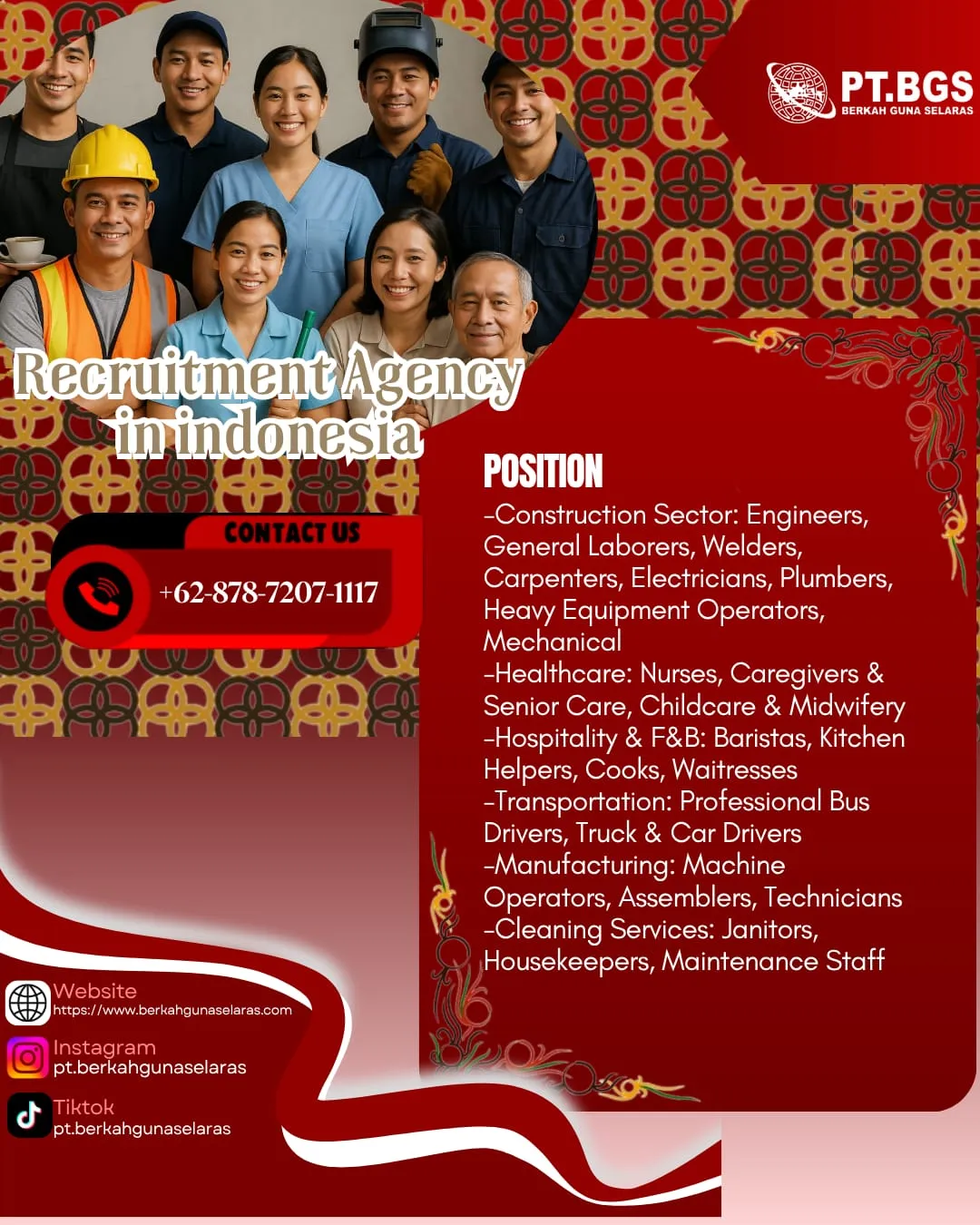 Workforce Agency In Indonesia For Ar Rifa', Bahrain, Pekerjaan, Jasa di LENGKONG , KOTA BANDUNG ...