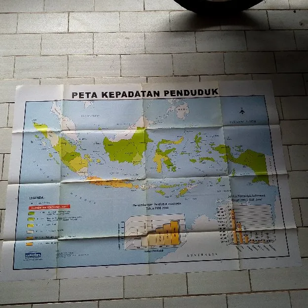 PETA KEPADATAN PENDUDUK Indonesia 1930-2000, Hobi & Olahraga, Koleksi ...