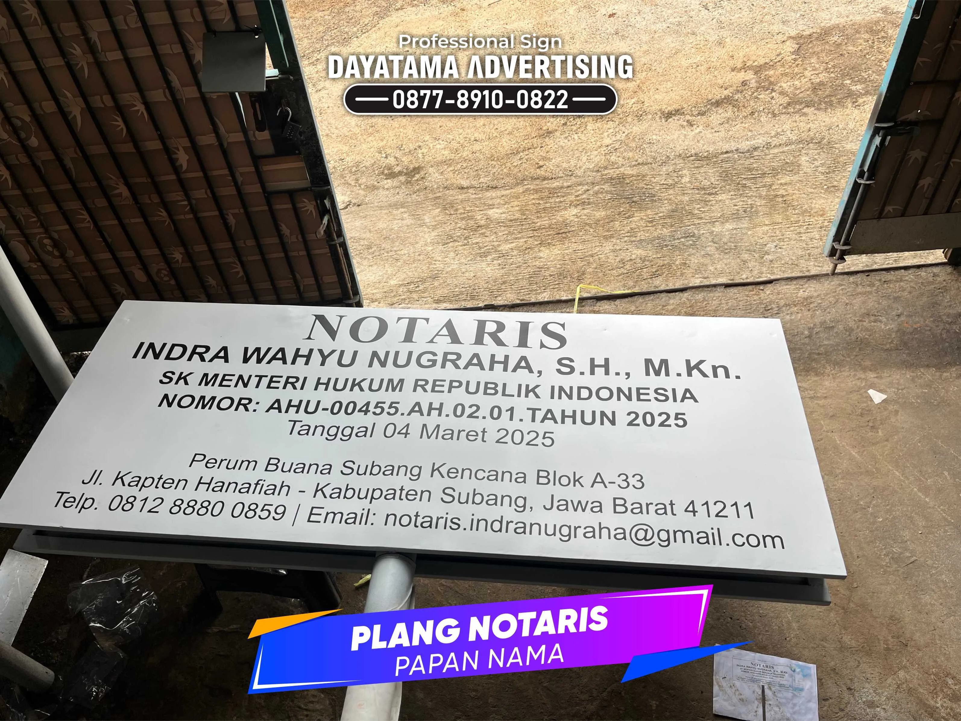 Papan Nama Notaris dan PPAT, Kantor & Industri, Perlengkapan Usaha di ...