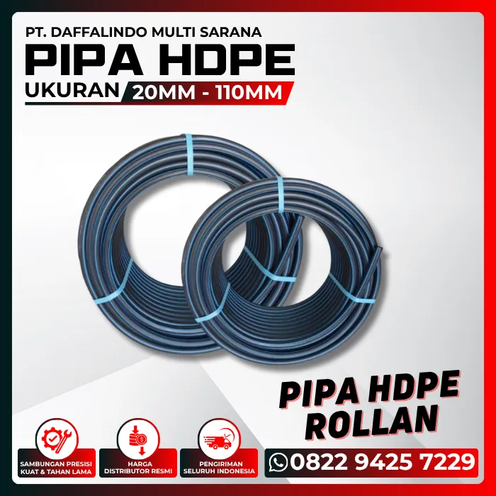Supplier Pipa Hdpe Ukuran 25mm Inch Rollan 100 Meter, Kantor & Industri ...