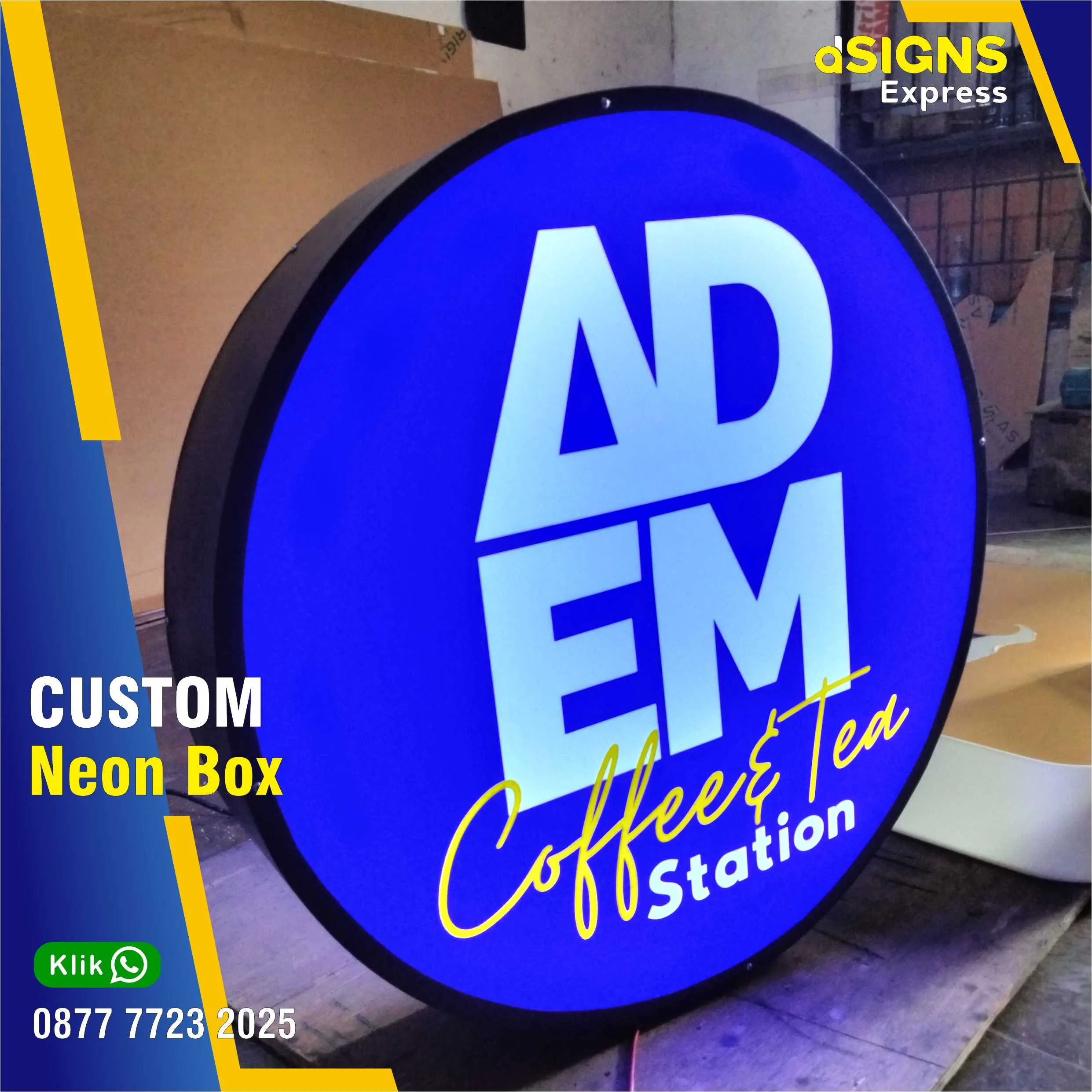 Neon Box Bulat - Neon Box Akrilik - Papan Nama Toko, Kantor & Industri ...