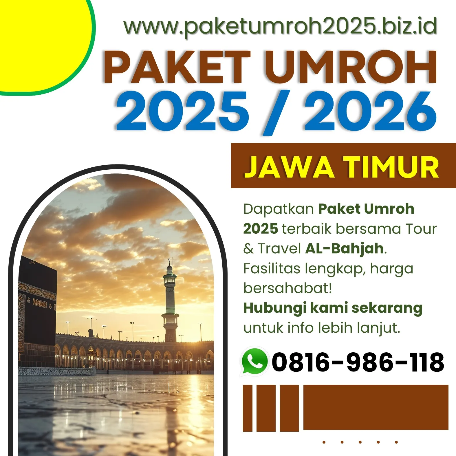 Paket Umroh Keluarga 2025 Bantur Malang AL Bahjah, Keperluan Pribadi, Lain-lain di BANTUR ...