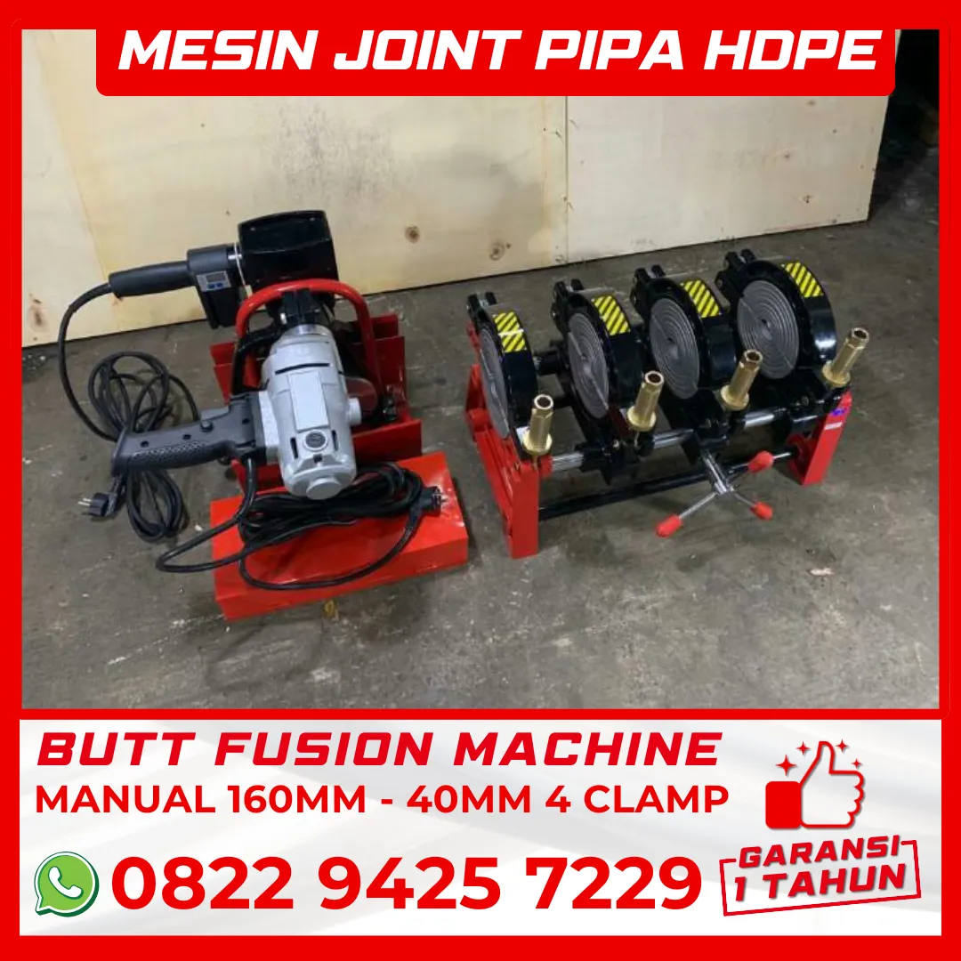 Manual Butt Fusion Welding Machine SHDS 160mm 4 Clamp Garansi 1 Tahun ...