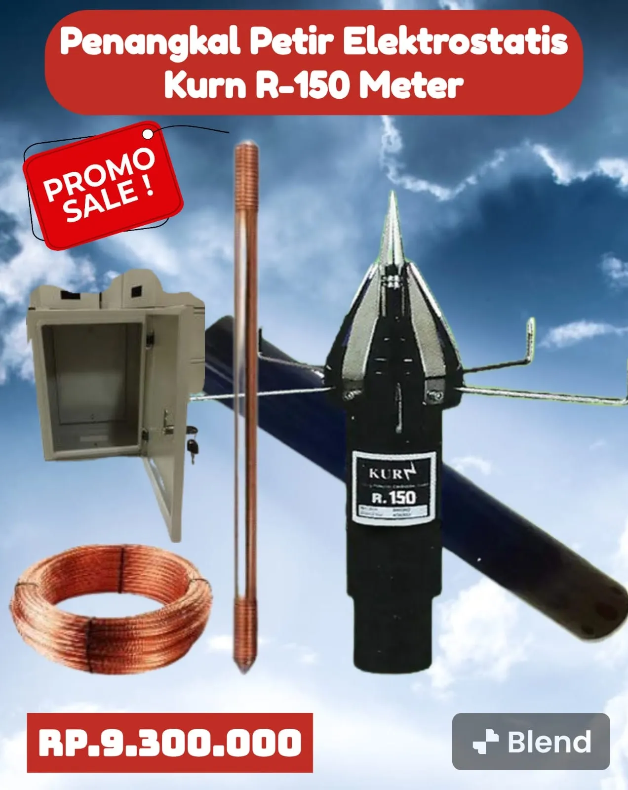 Harga Paket Instalasi Pemasangan Baru Penangkal Petir Radius R85 Di ...