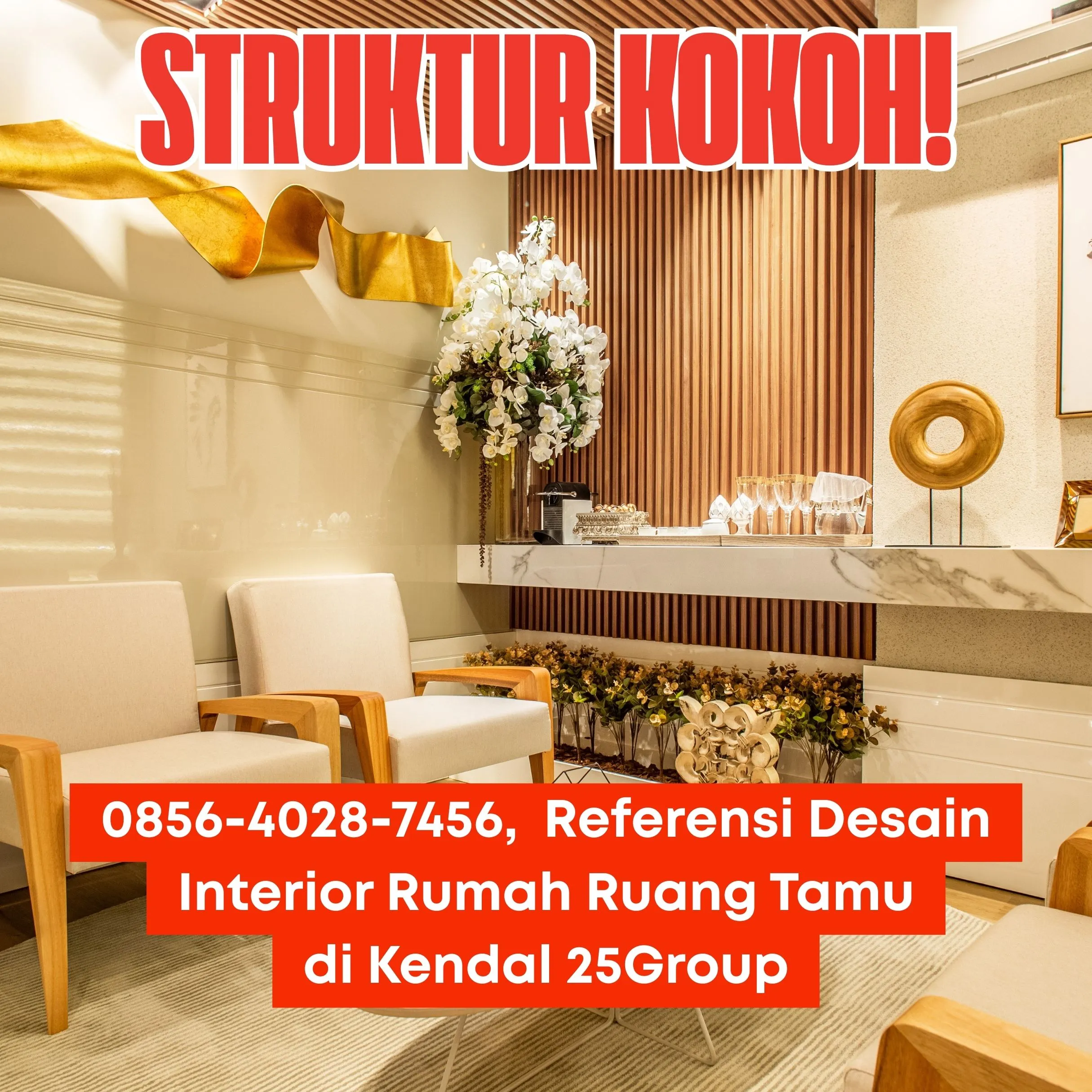 Struktur Kokoh Referensi Desain Interior Rumah Ruang Tamu di Kendal ...